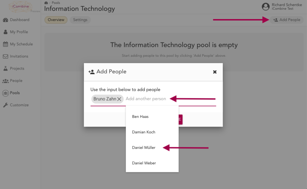 New Feature: People Pools – iCombine